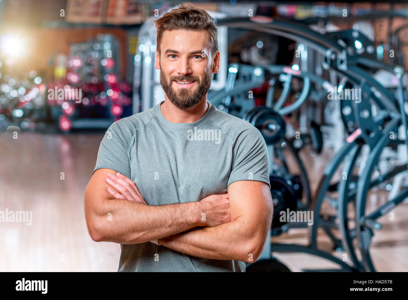 Man in the gym Stock Photo - Alamy