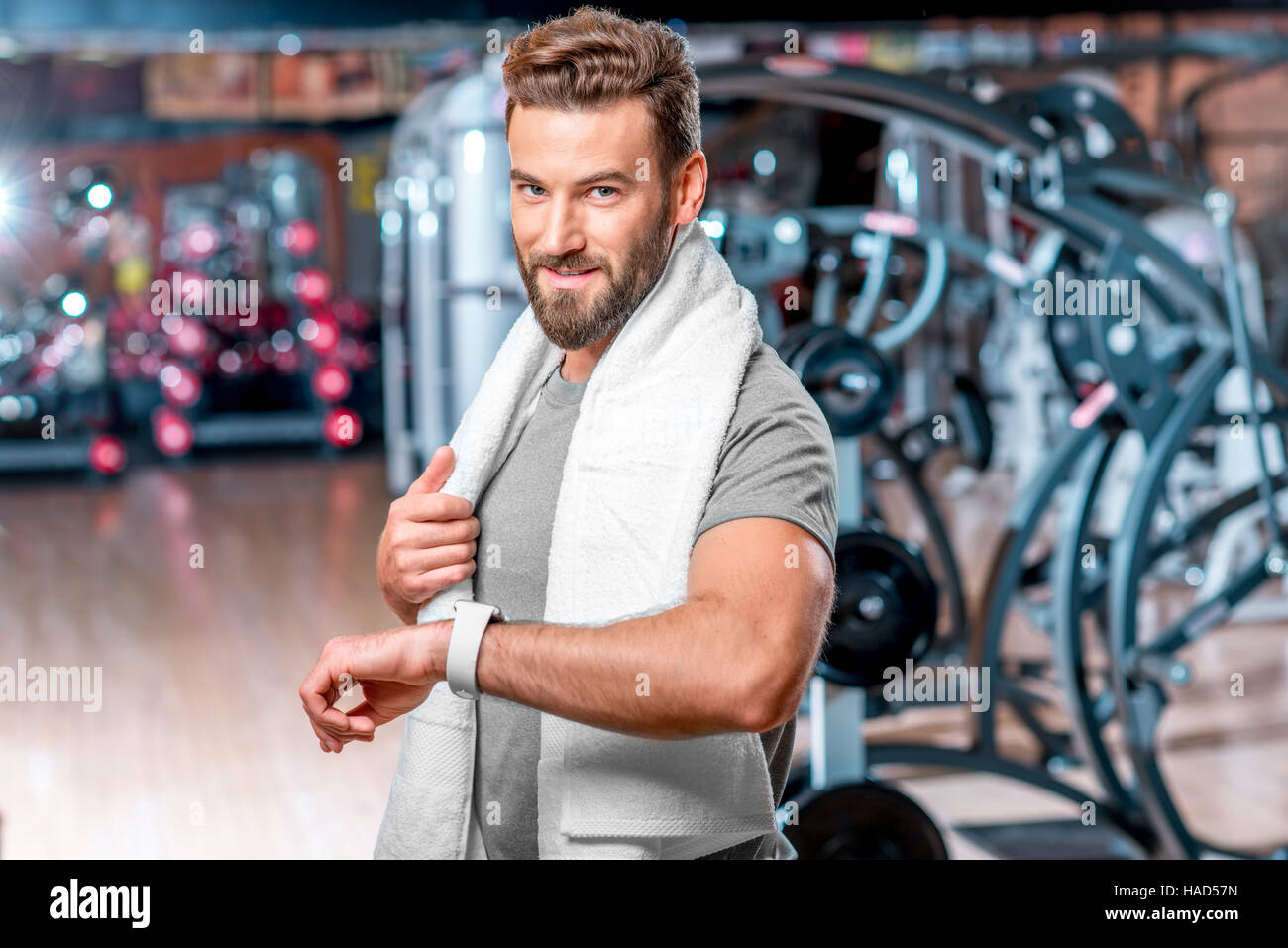Man in the gym Stock Photo - Alamy