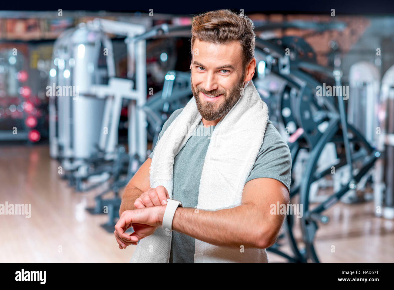 Man in the gym Stock Photo - Alamy