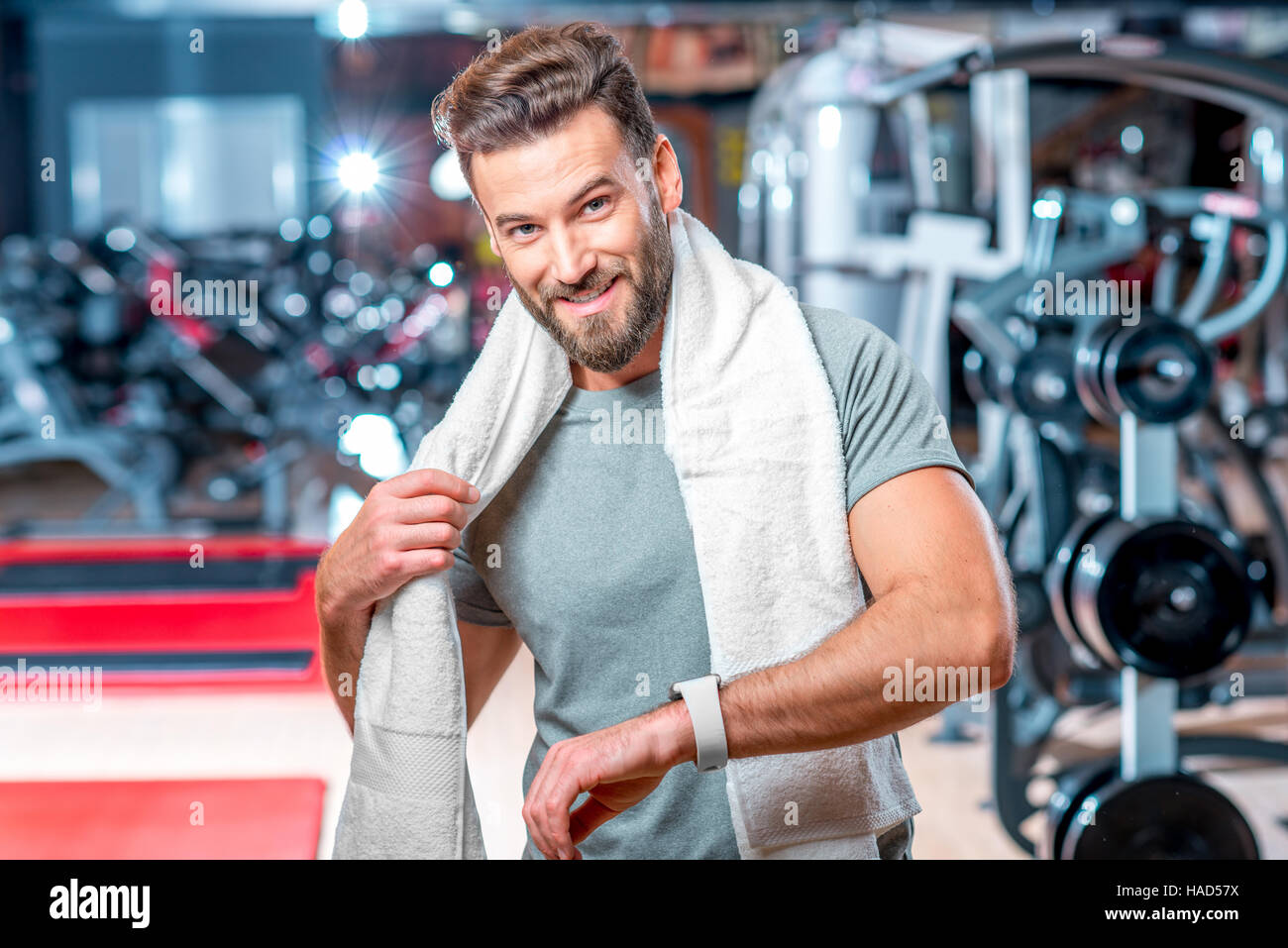 Man in the gym Stock Photo - Alamy
