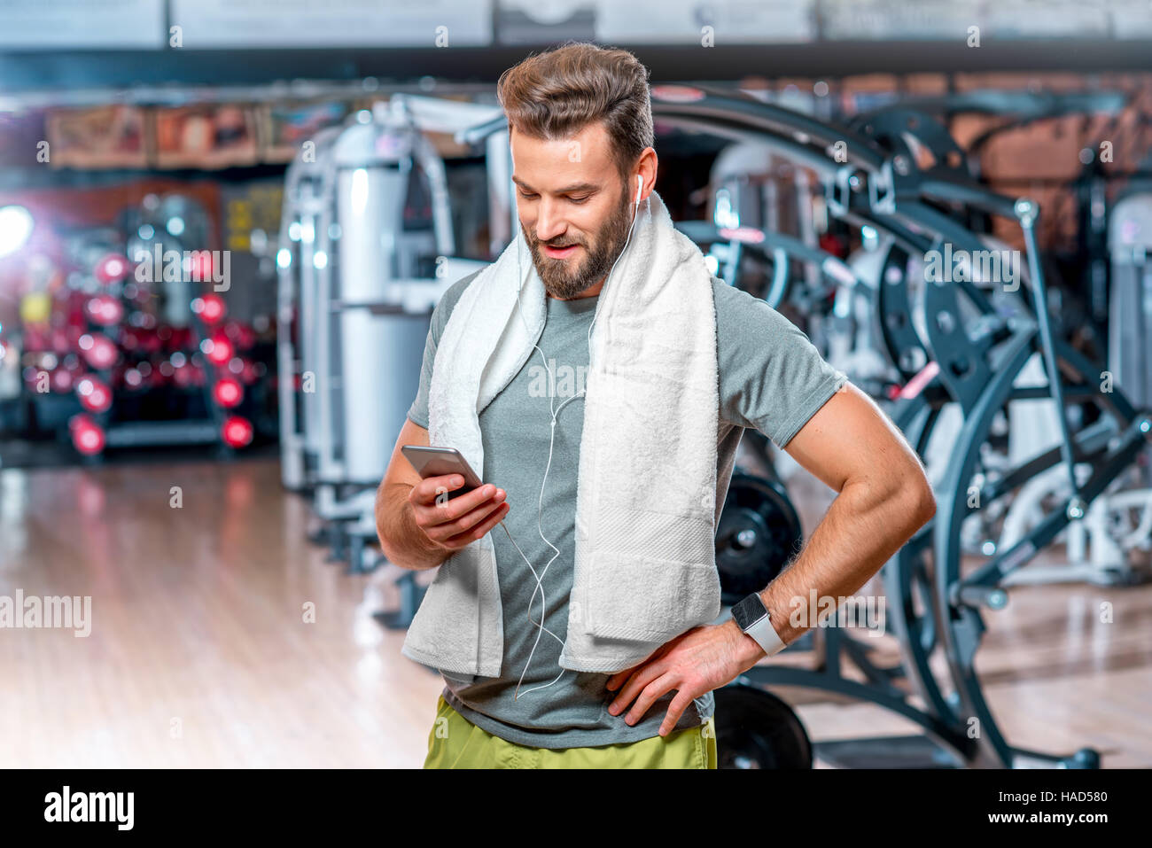 Man in the gym Stock Photo - Alamy