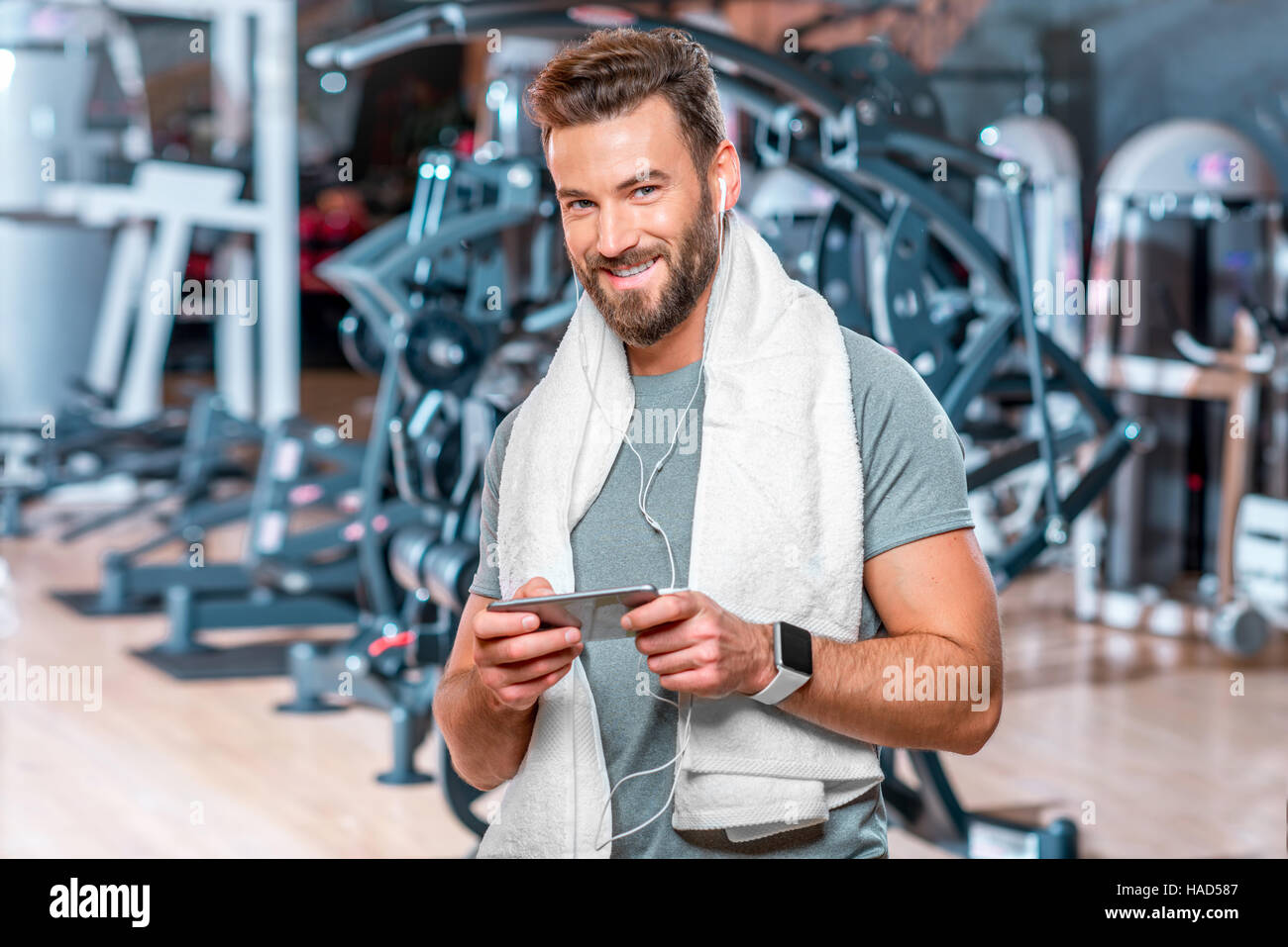 Man in the gym Stock Photo - Alamy