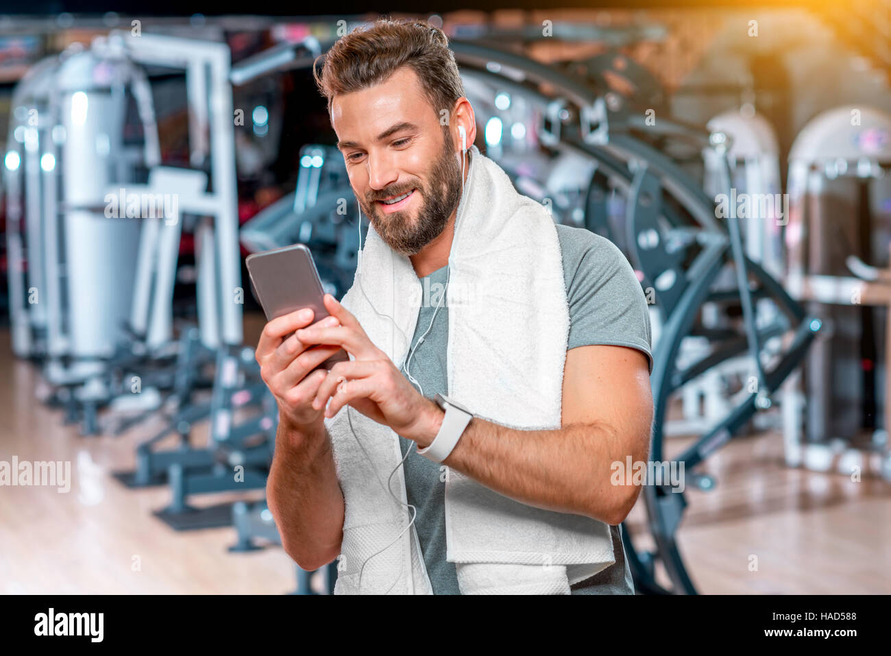 Man in the gym Stock Photo - Alamy