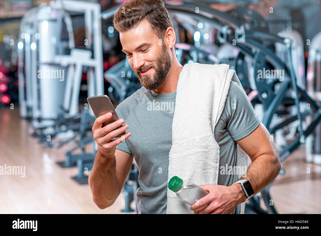 Man in the gym Stock Photo - Alamy