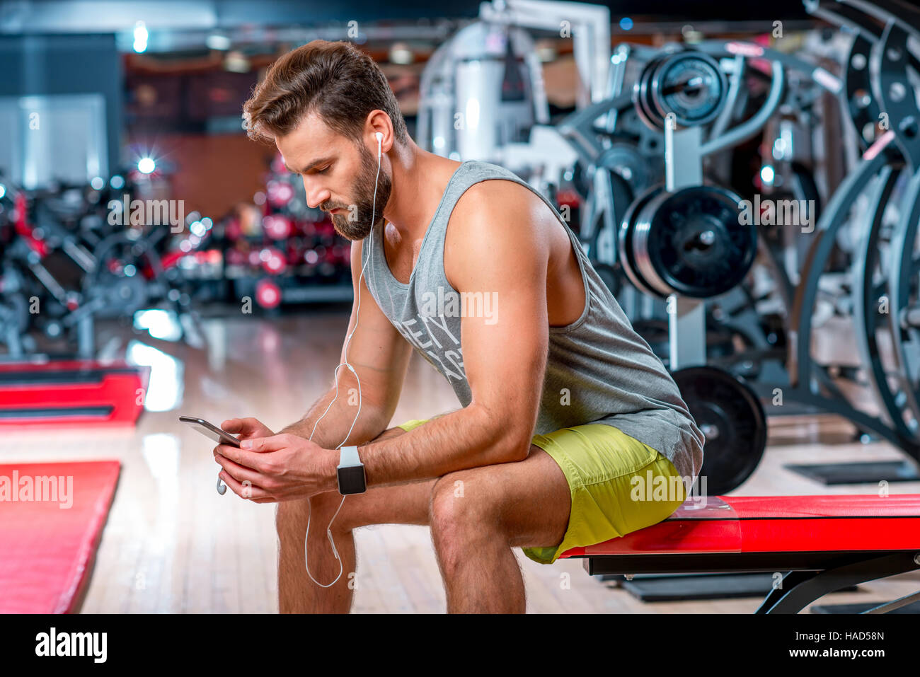 Man in the gym Stock Photo - Alamy