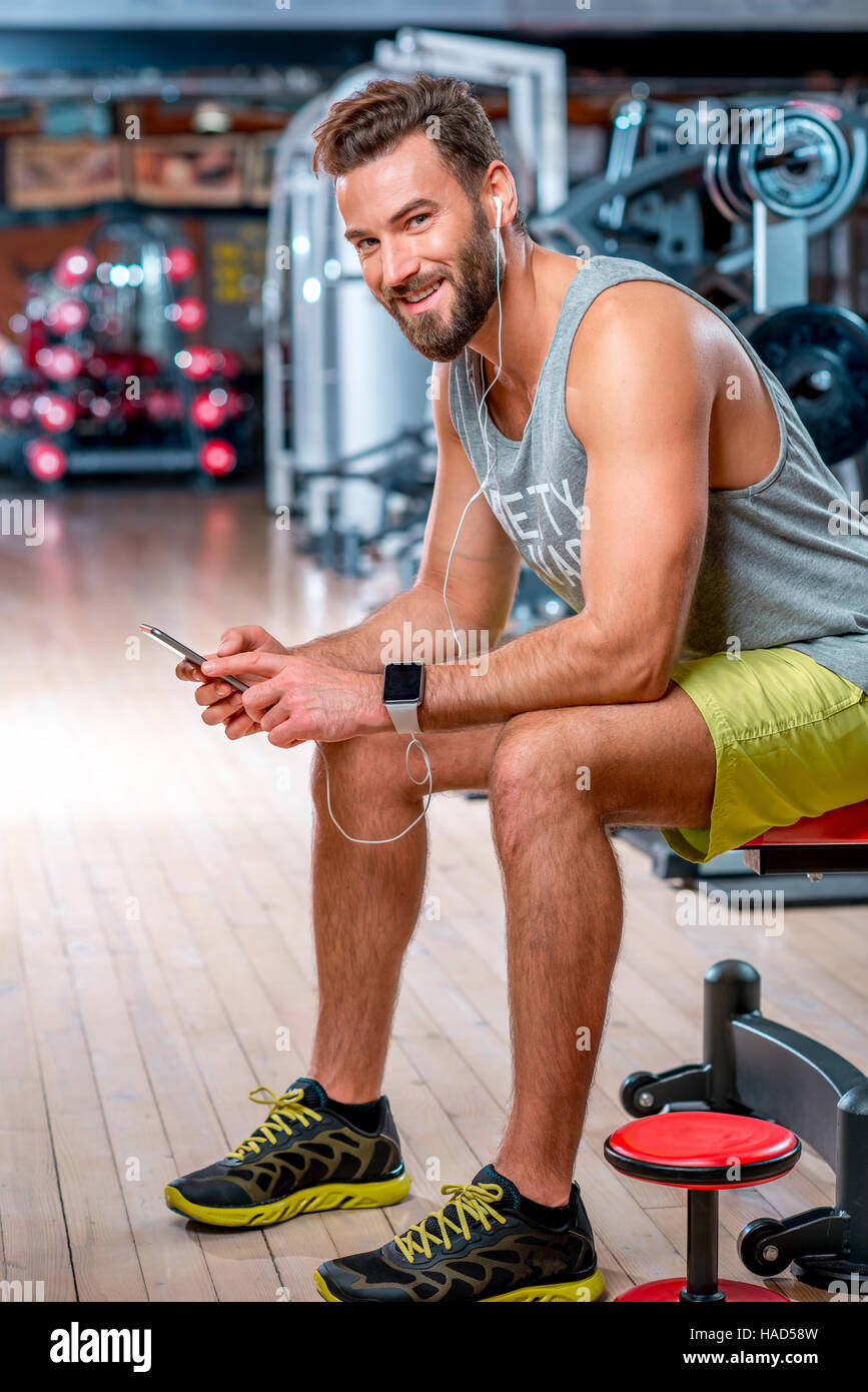 Man in the gym Stock Photo - Alamy