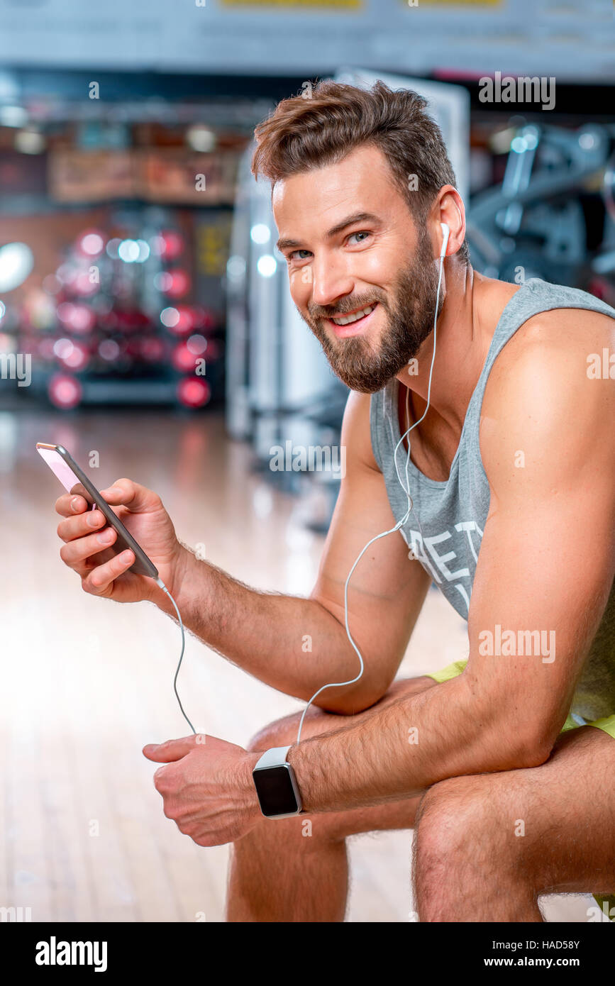 Man in the gym Stock Photo - Alamy