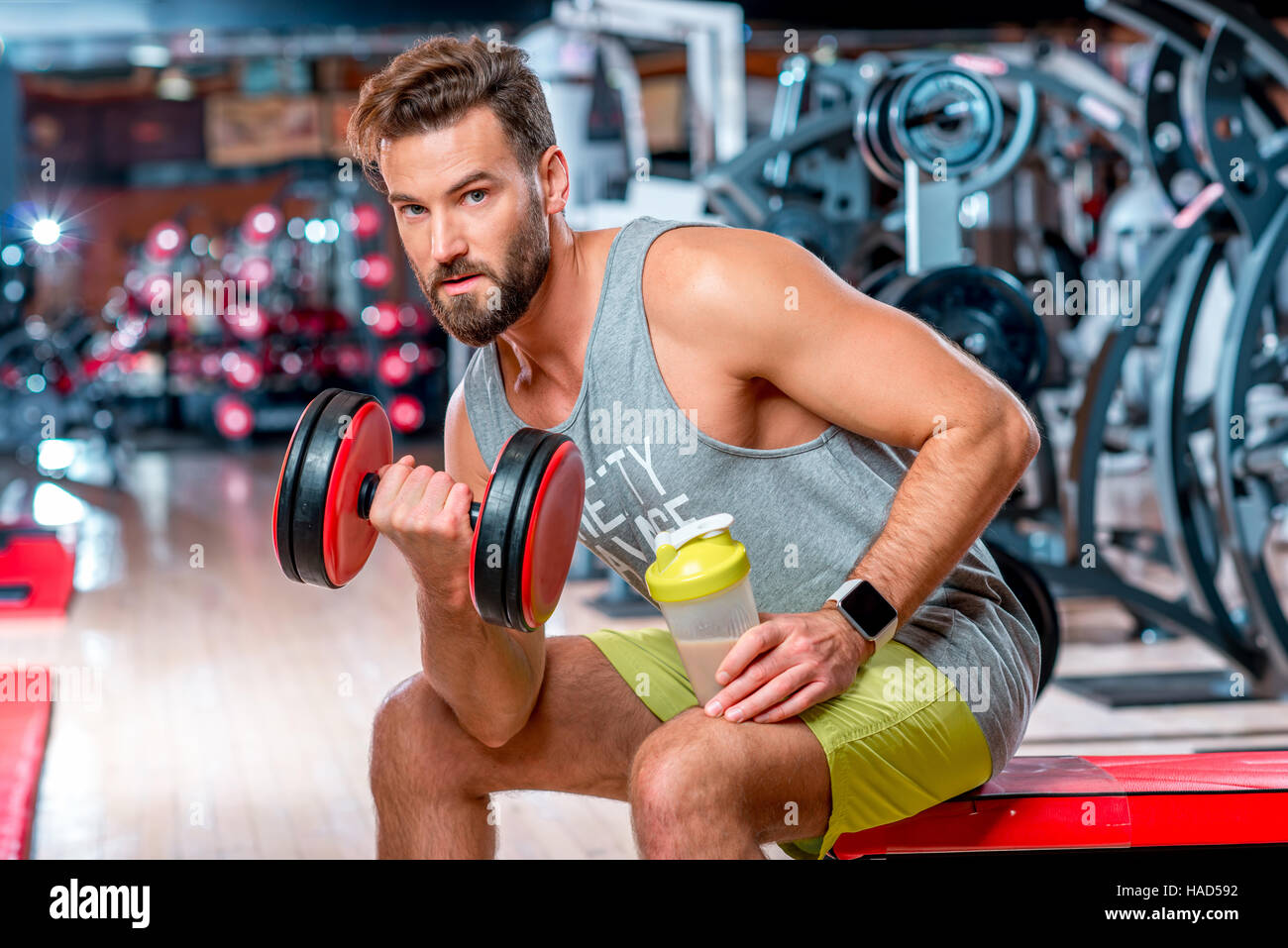 Man in the gym Stock Photo - Alamy
