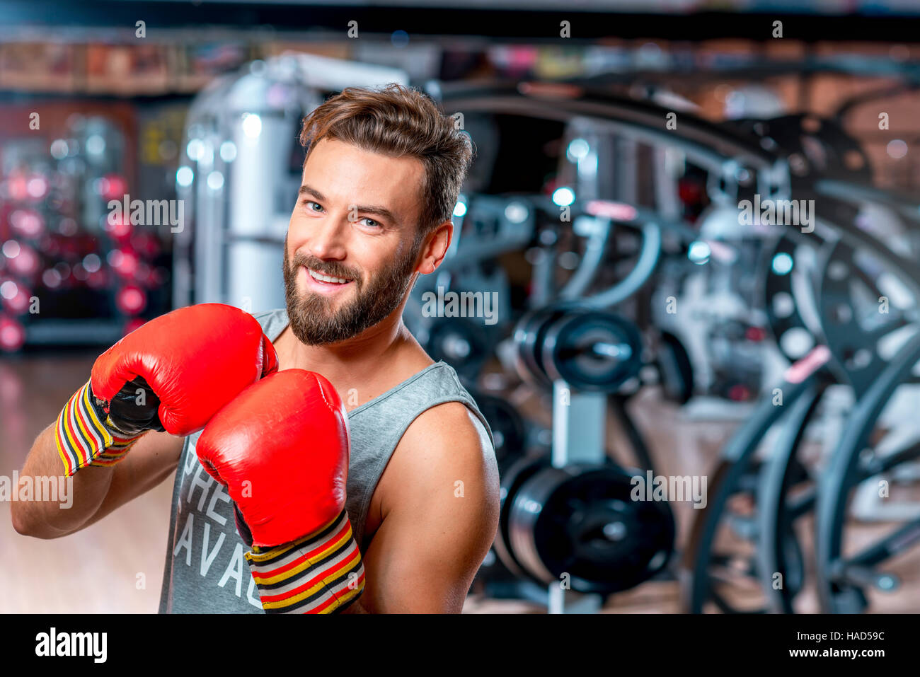 Boxer in the gym Stock Photo - Alamy