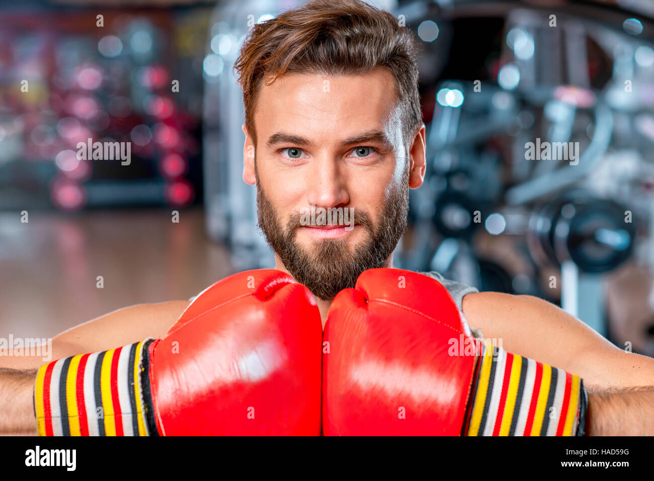 Close up handsome strong boxer hi-res stock photography and images - Alamy