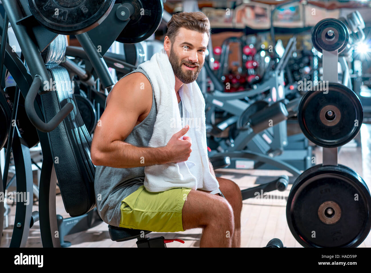 Man in the gym Stock Photo - Alamy