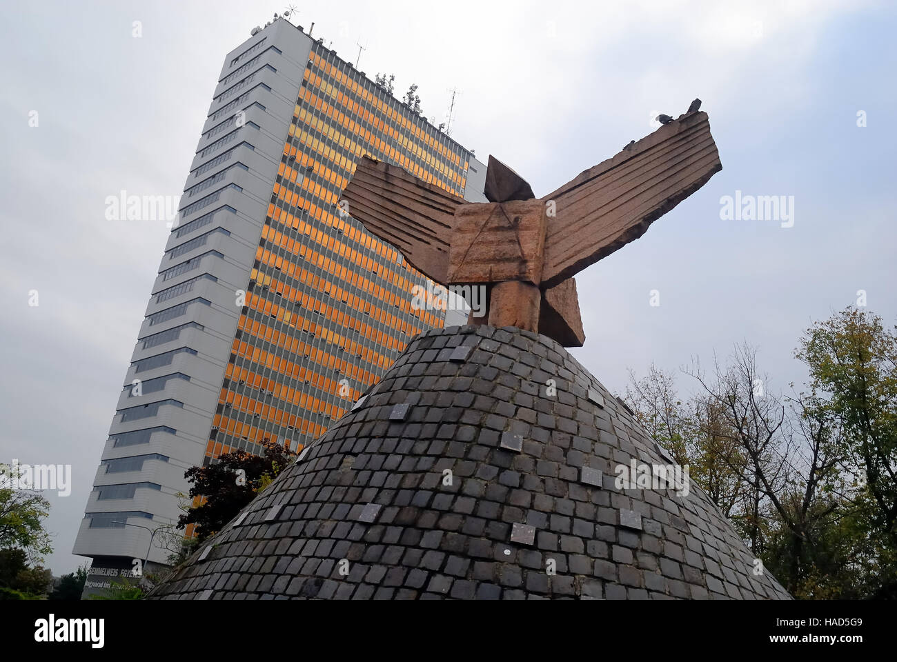 Budapest, Hungary. Nagyvarad ter (English : Nagyvarad square). Sculptor ...