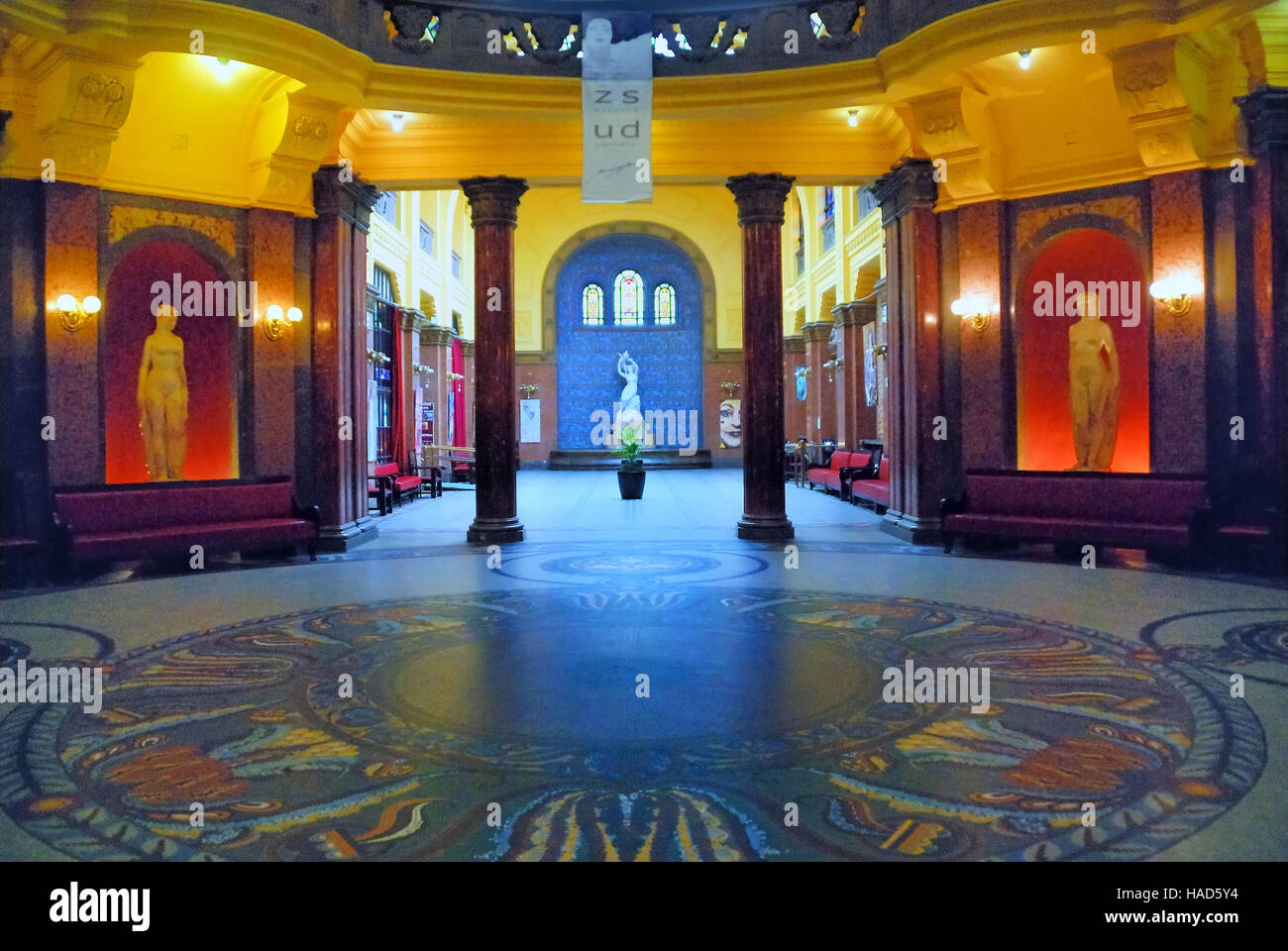 Budapest, Hungary. the Gellert Hotel and Thermal Baths. The entrance ...