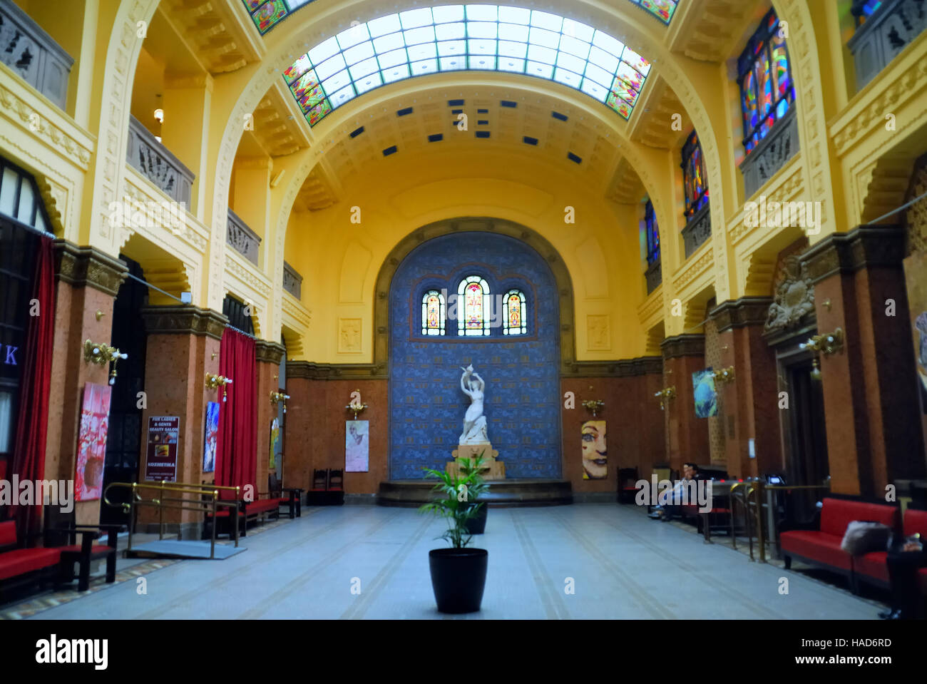 Budapest, Hungary. the Gellert Hotel and Thermal Baths. The entrance ...