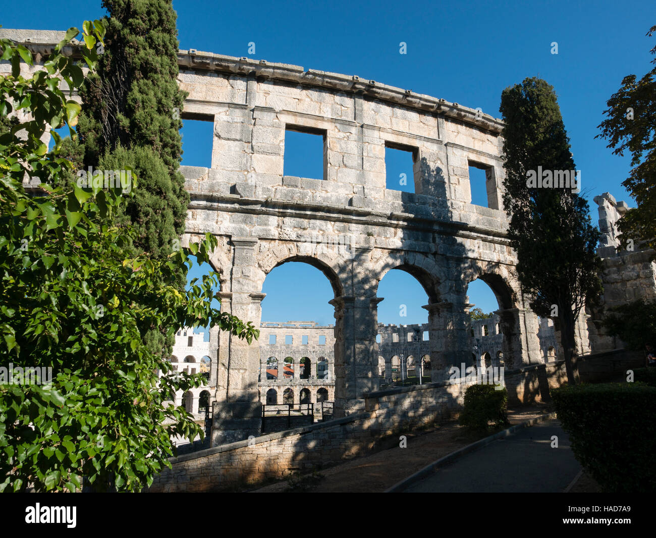 The Pula Arena, (Pula Ampitheatre) Pula, Republic of Croatia Stock ...
