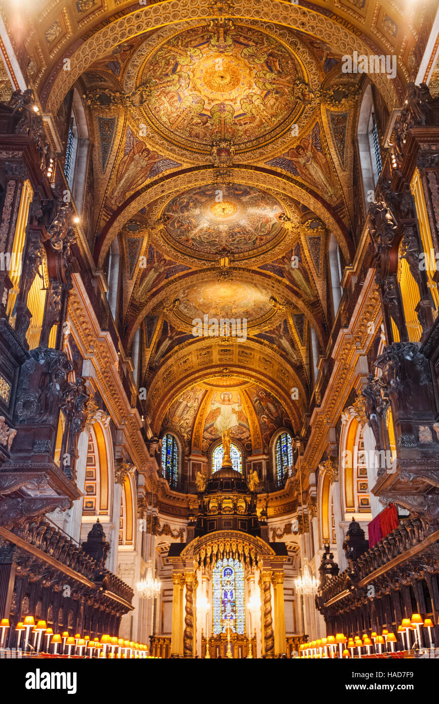 England, London, The City, St Paul's Cathedral, The Quire Stock Photo ...