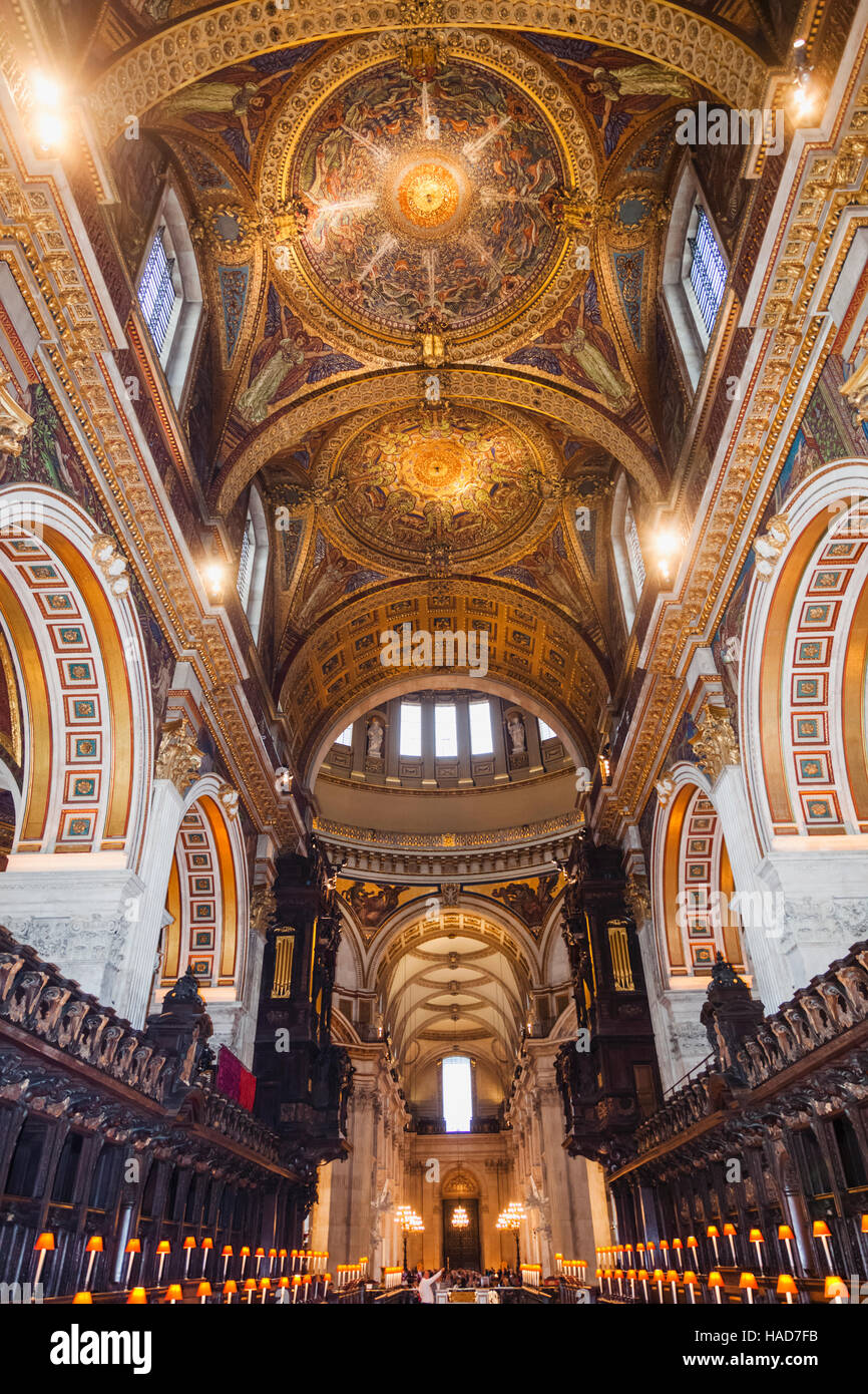 England, London, The City, St Paul's Cathedral, The Quire Stock Photo ...