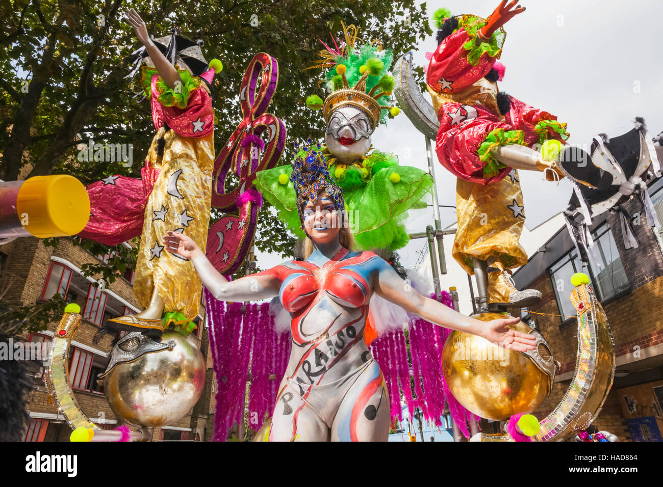 England, London, Notting Hill Carnival, Parade Float Stock Photo - Alamy