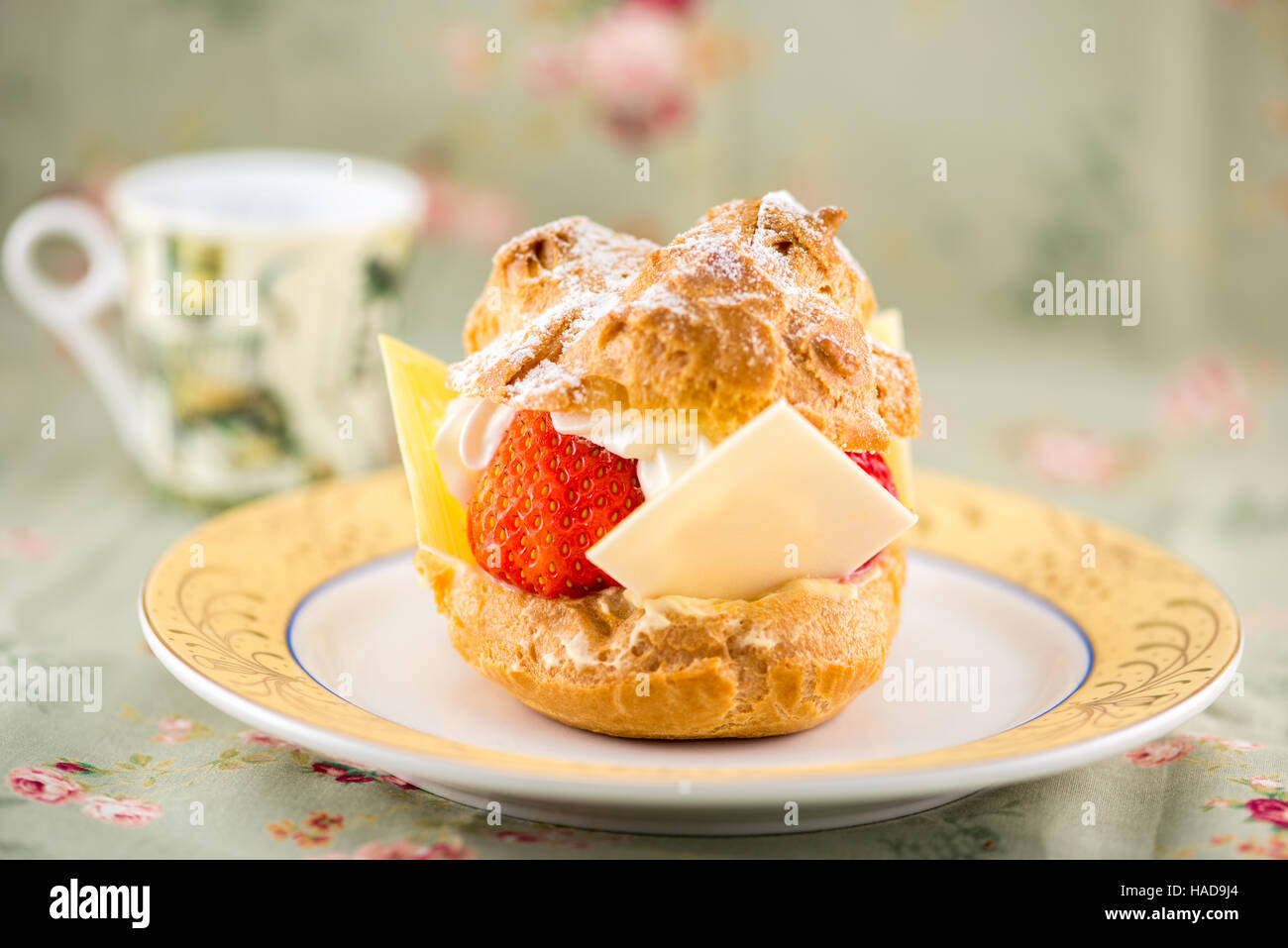 Delicious homemade Strawberry puff Stock Photo - Alamy