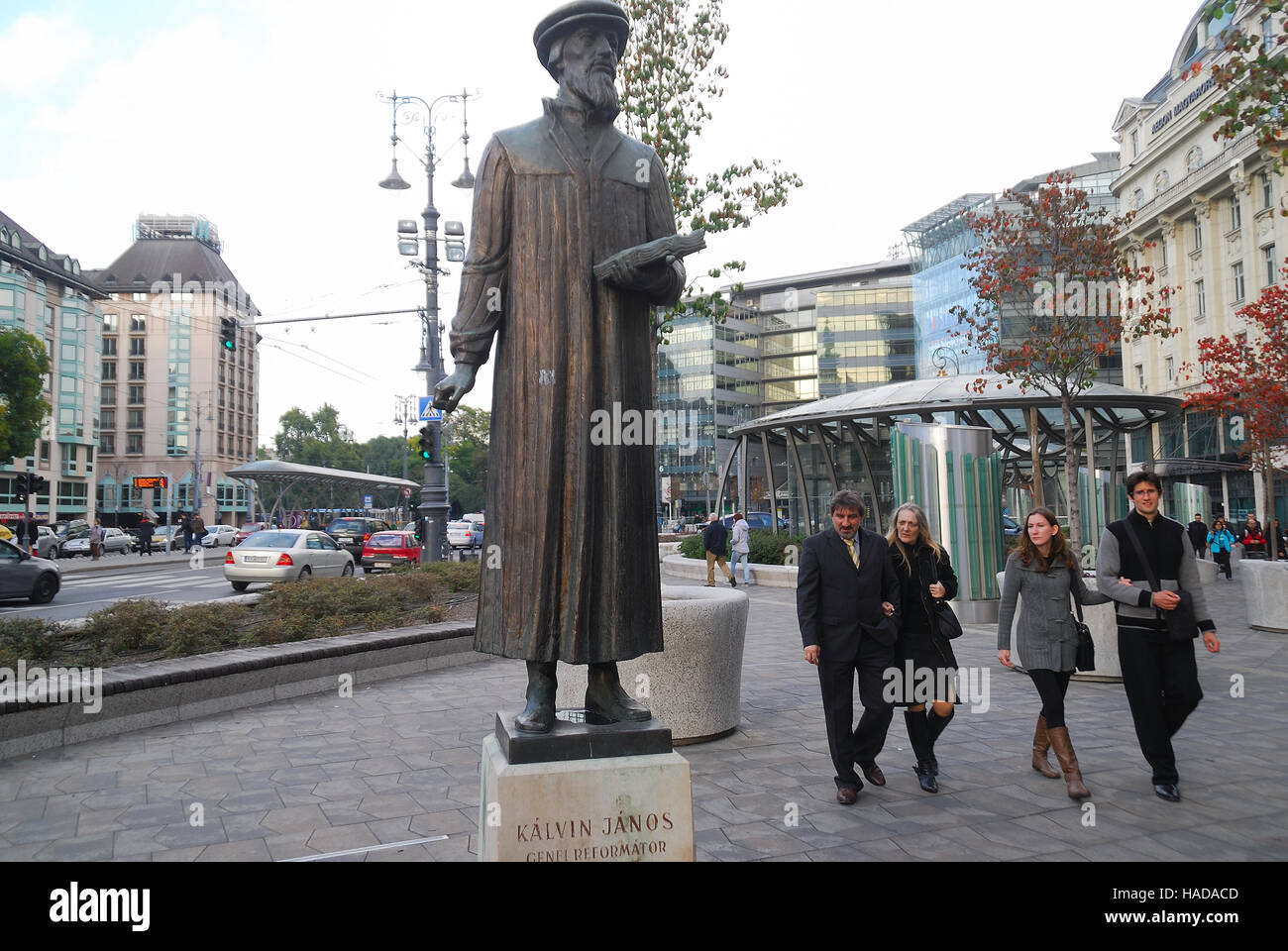 Budapest, Hungary. Kalvin Janos ter (English : John Calvin square). The ...
