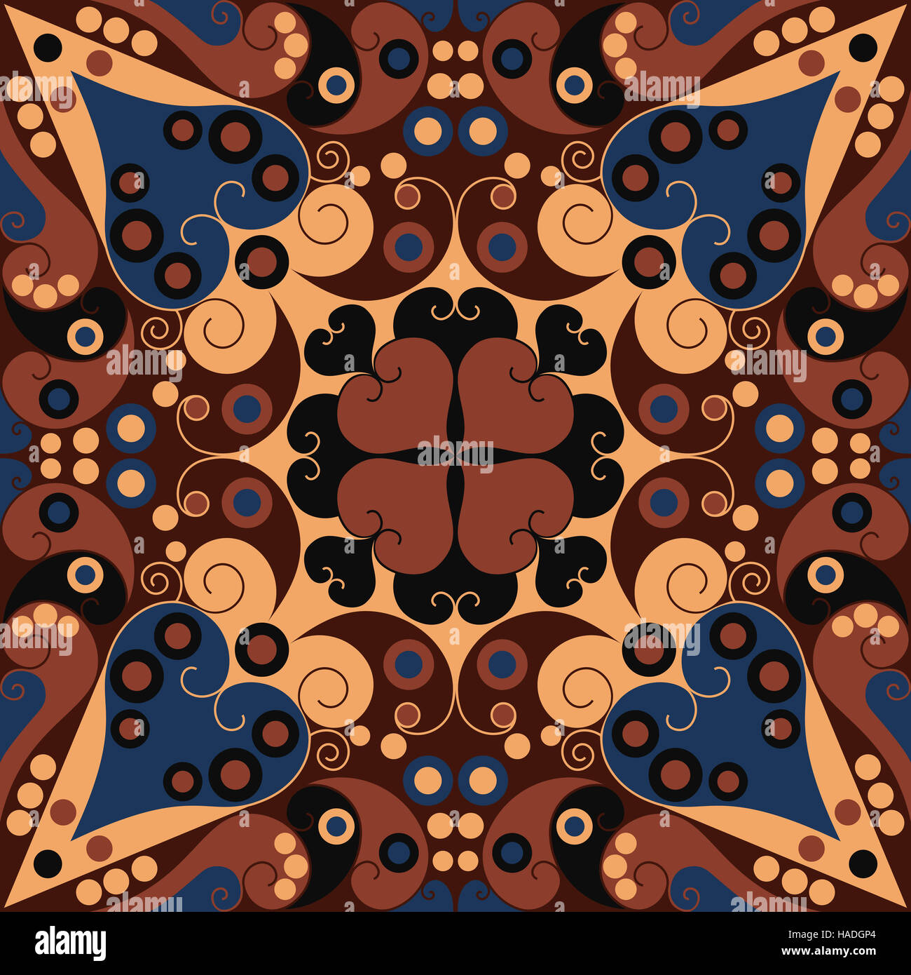 Colorful ethnic patterned background. Arabesque vector ornament Stock ...