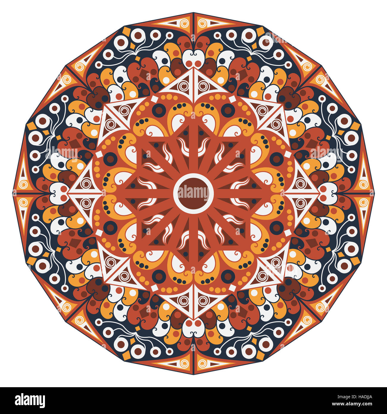 Colorful round ethnic pattern. Element for design Stock Photo - Alamy