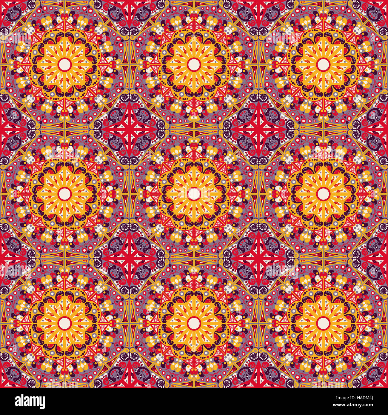 Vector seamless pattern. Colorful ethnic ornament. Arabesque style ...