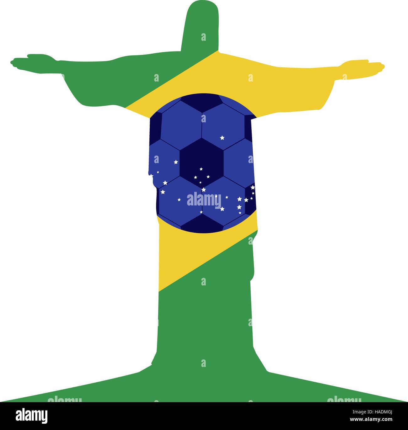 colorful silhouette with brazil symbol vector illustration Stock Vector ...