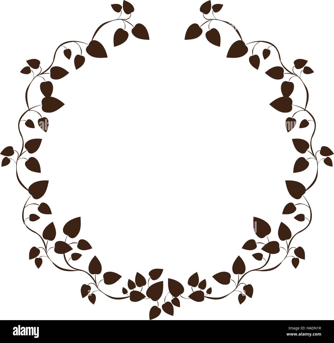 border brown leaves with creepers vector illustration Stock Vector ...