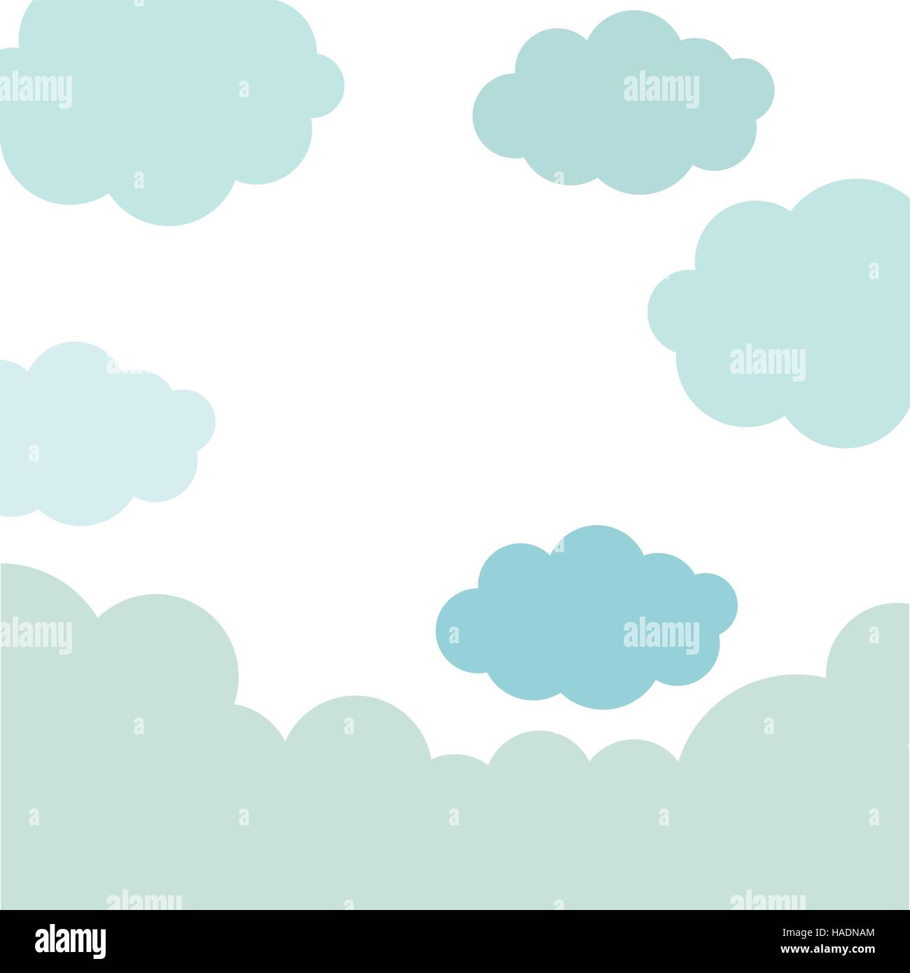 pattern sky with blue clouds vector illustration Stock Vector Image ...