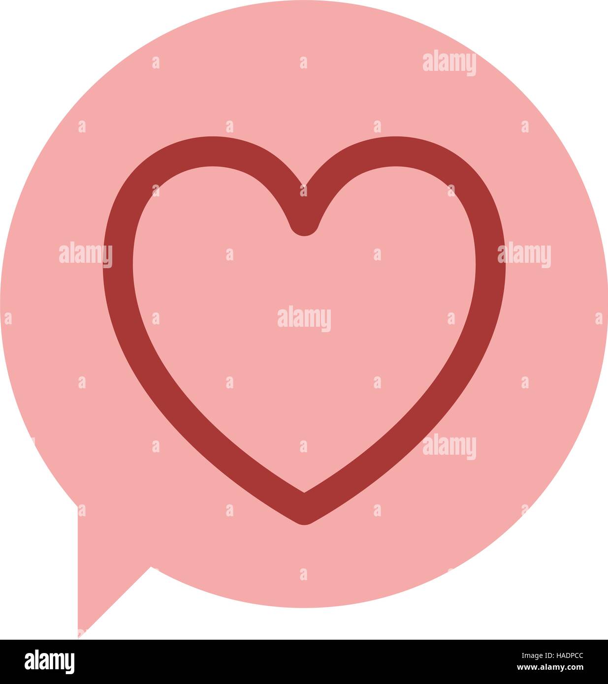 oval dialog box with silhouette red heart design icon vector ...