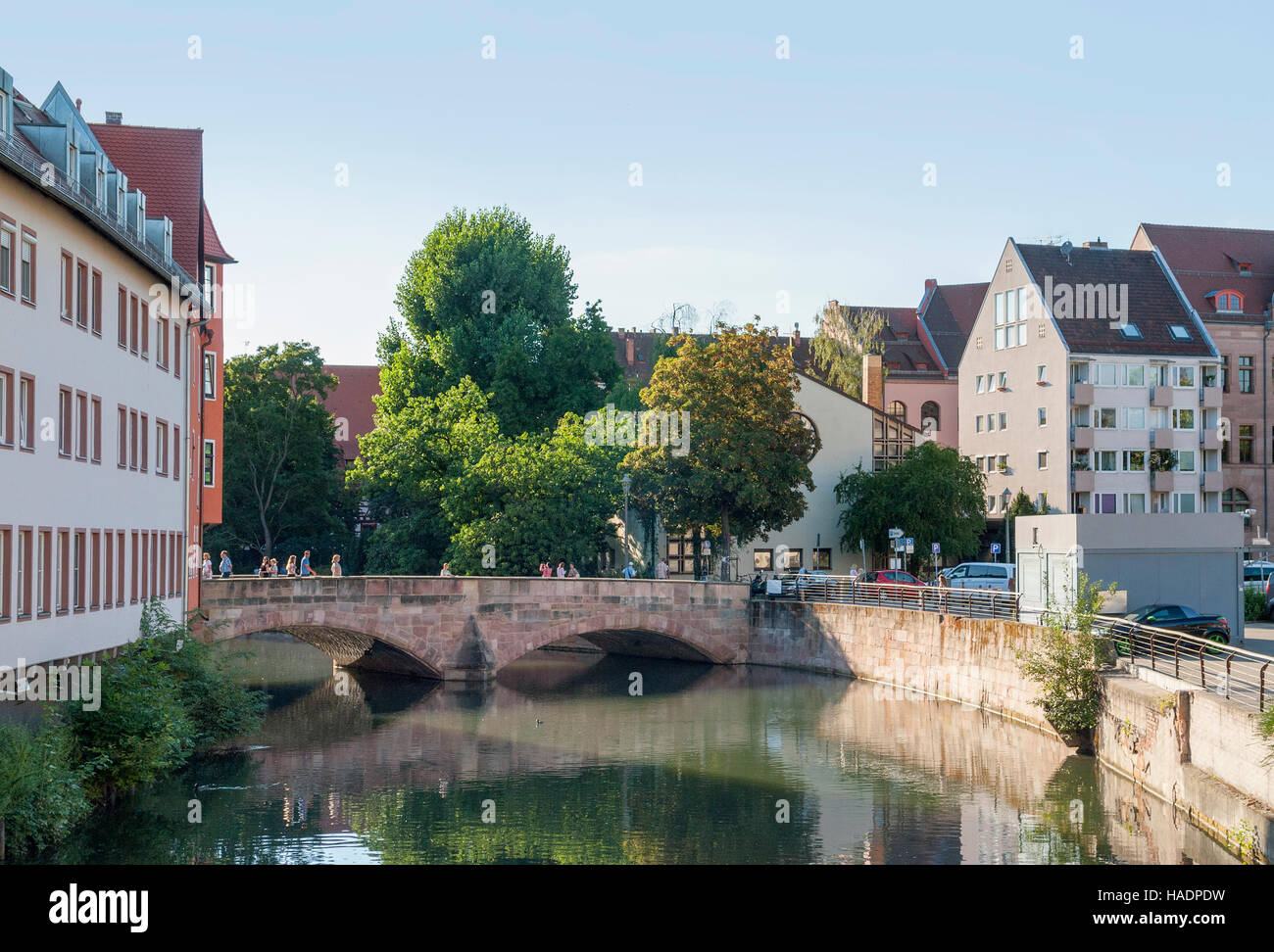 city view of Nuremberg, a city in Franconia in the german state of ...