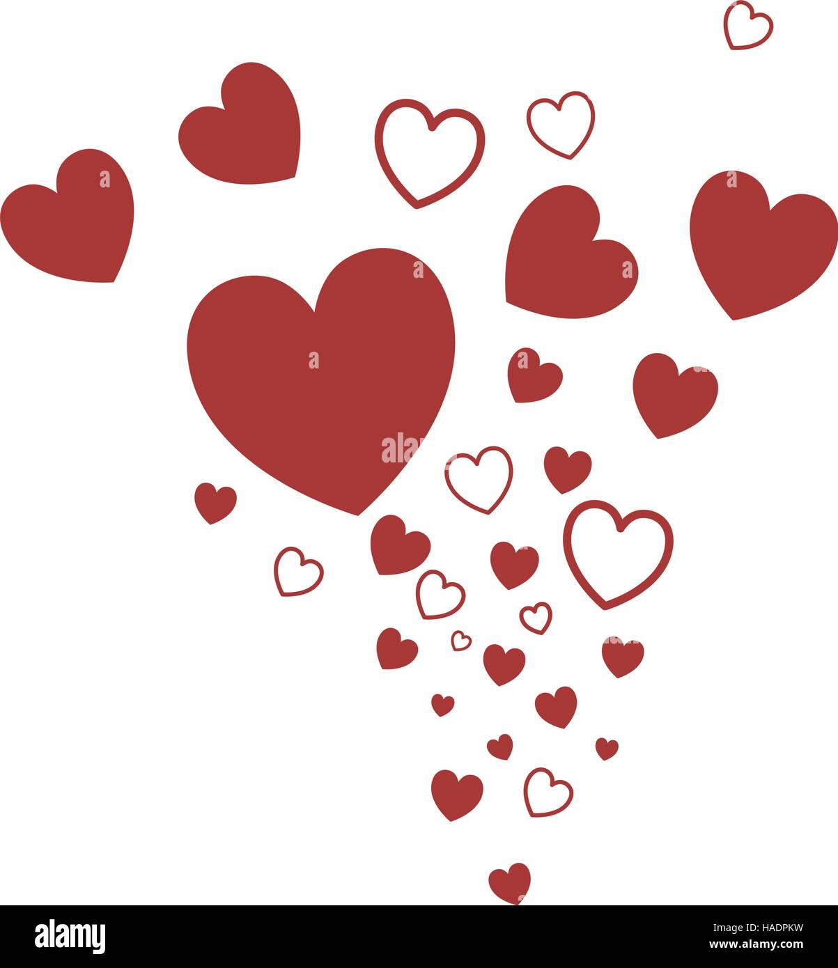 pattern with hearts design icon vector illustration Stock Vector Image ...