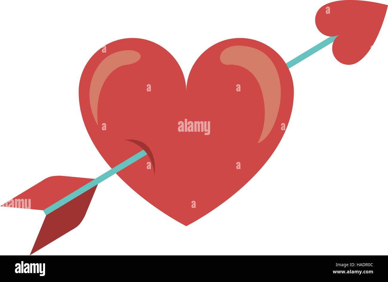 Amour Symbol with Heart and Arrow Icon Stock Vector Image & Art - Alamy