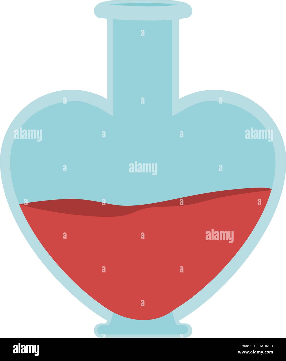 heart shape bottle with red liquid vector illustration Stock Vector ...