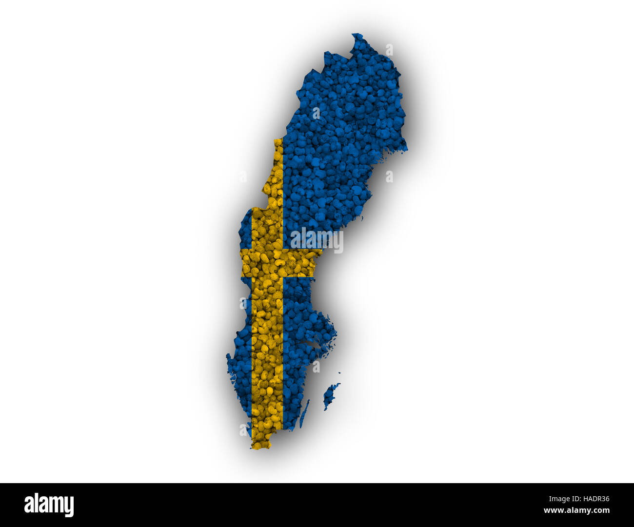 Map and flag of Sweden Stock Photo - Alamy