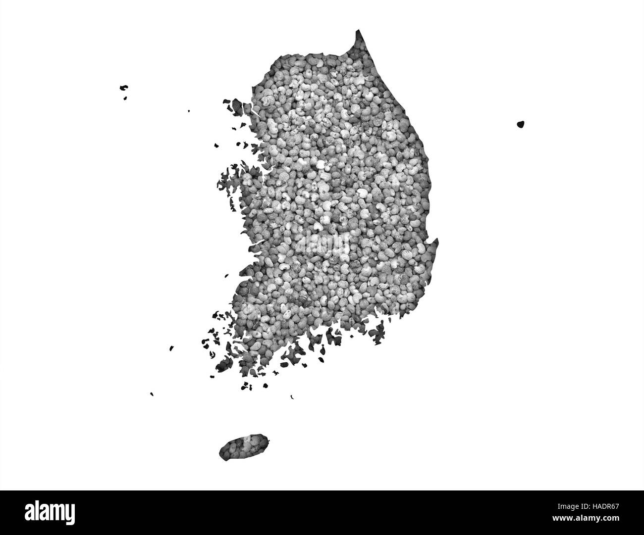 Map south korea outline Cut Out Stock Images & Pictures - Alamy