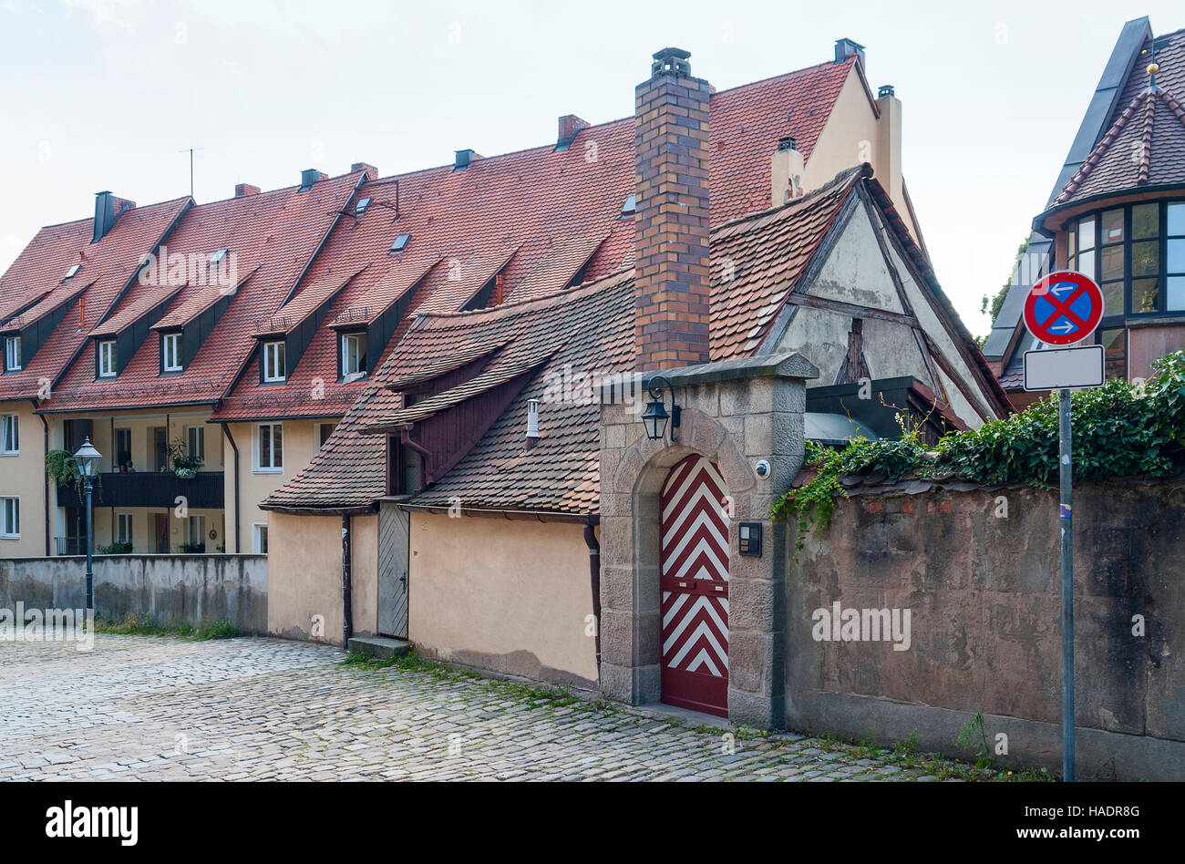 city view of Nuremberg, a city in Franconia in the german state of ...