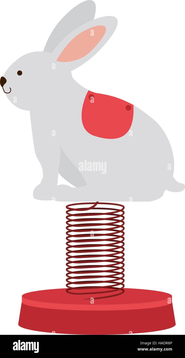 bunny cart for carousel icon vector illustration Stock Vector Image ...