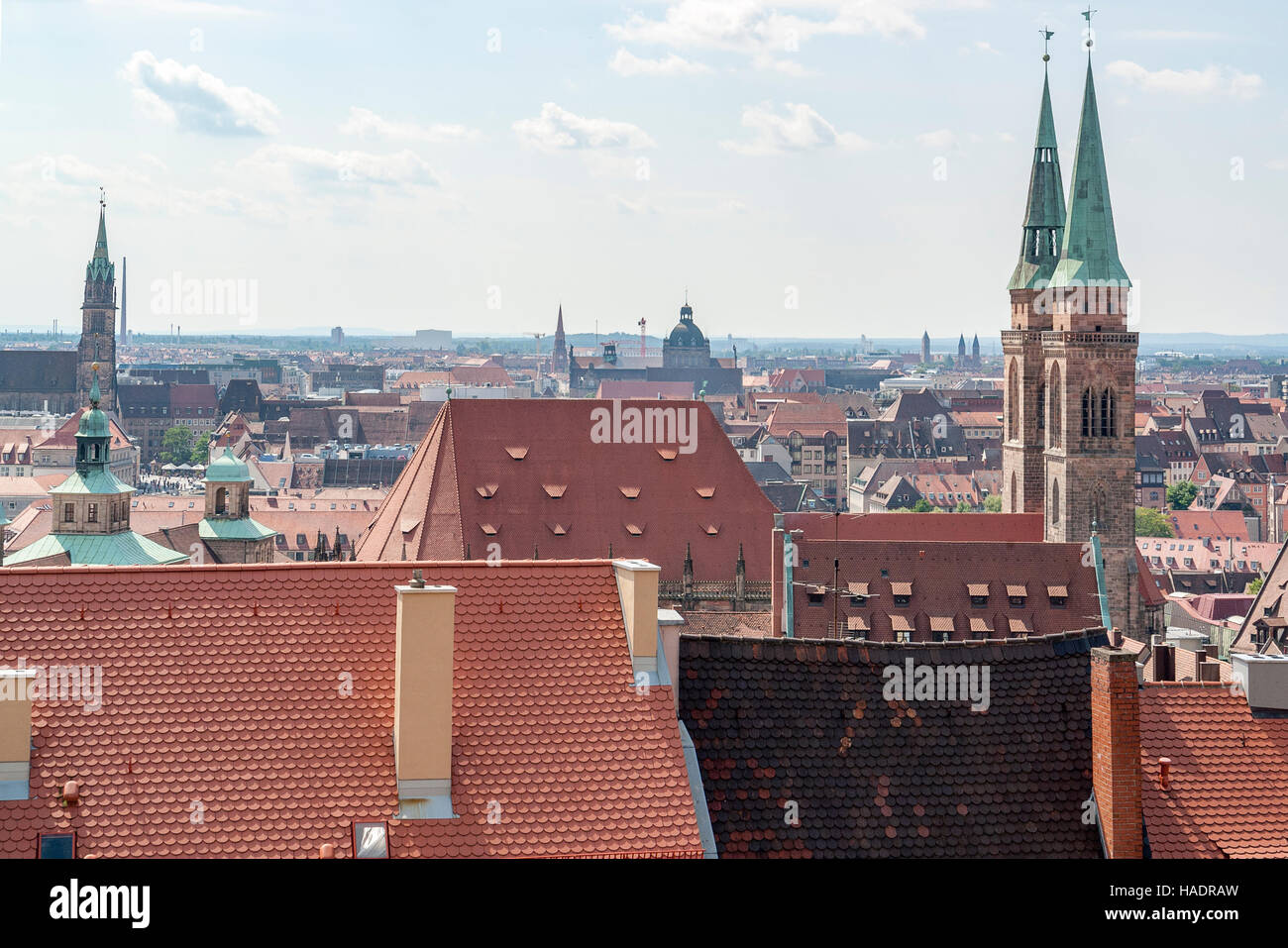 aerial view of Nuremberg in the german state of Bavaria Stock Photo - Alamy