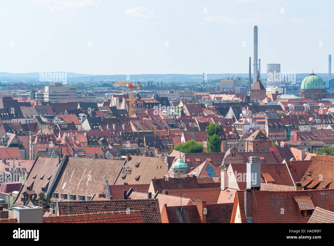 aerial view of Nuremberg in the german state of Bavaria Stock Photo - Alamy