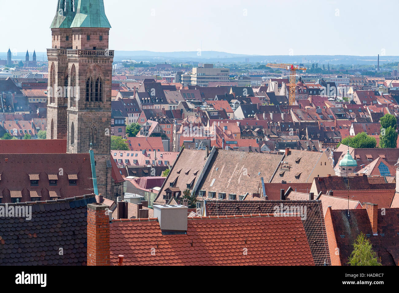 aerial view of Nuremberg in the german state of Bavaria Stock Photo - Alamy