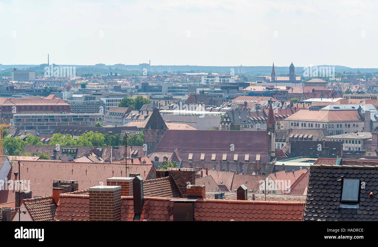 aerial view of Nuremberg in the german state of Bavaria Stock Photo - Alamy