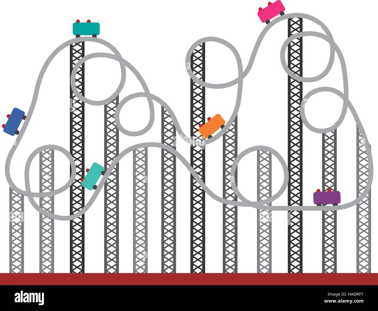 Roller Coaster Vector High Resolution Stock Photography and Images - Alamy