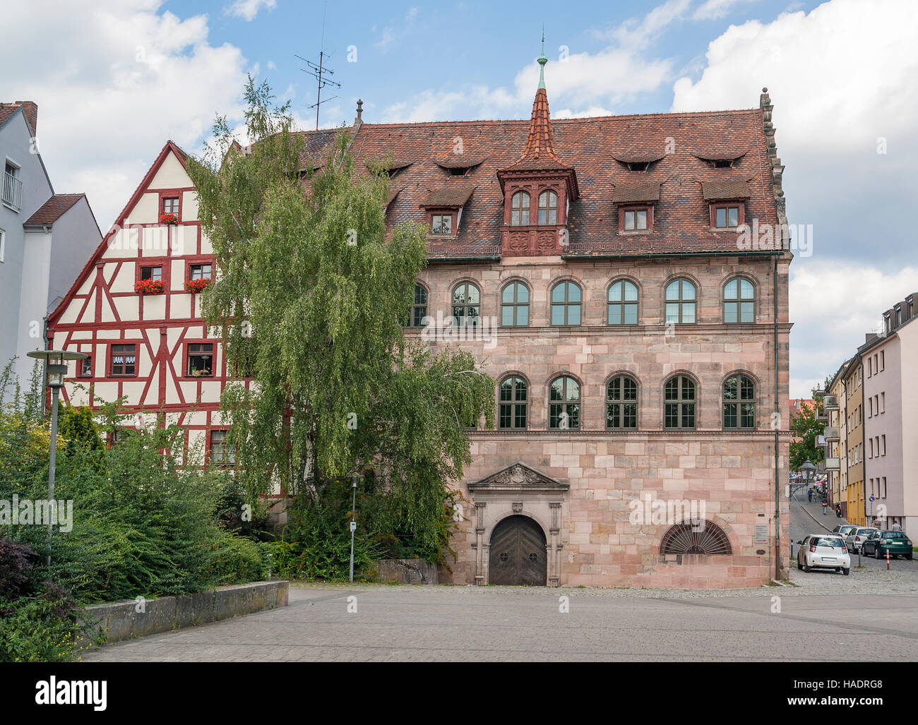 city view of Nuremberg, a city in Franconia in the german state of ...