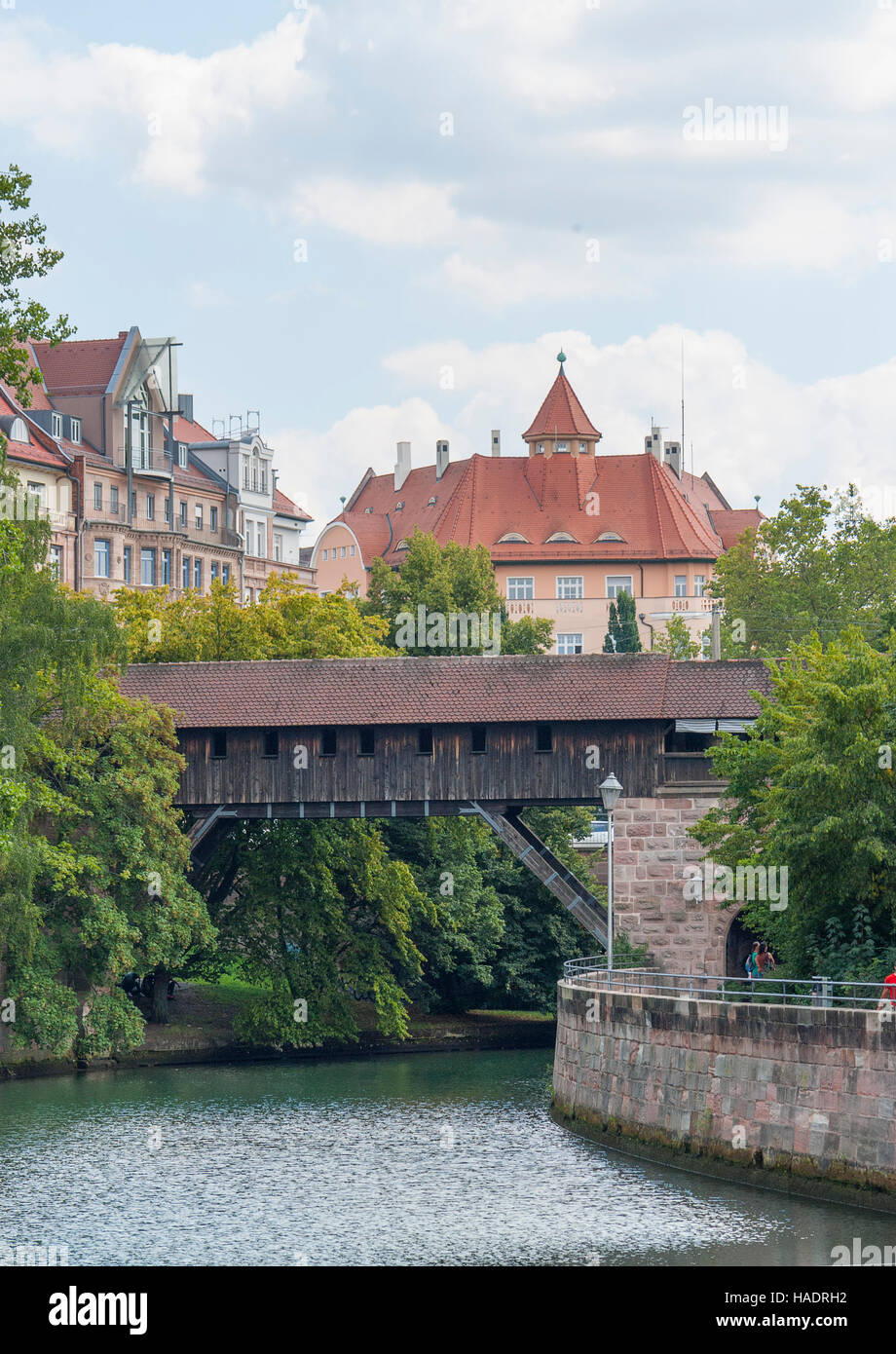 city view of Nuremberg, a city in Franconia in the german state of ...