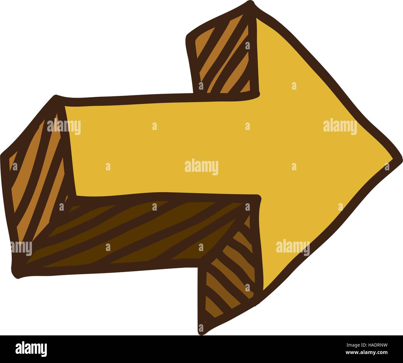 yellow right arrow symbol icon vector illustration Stock Vector Image ...