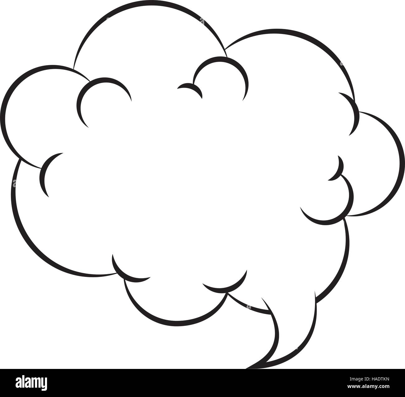 silhouette cloud callout with cumulus vector illustration Stock Vector ...