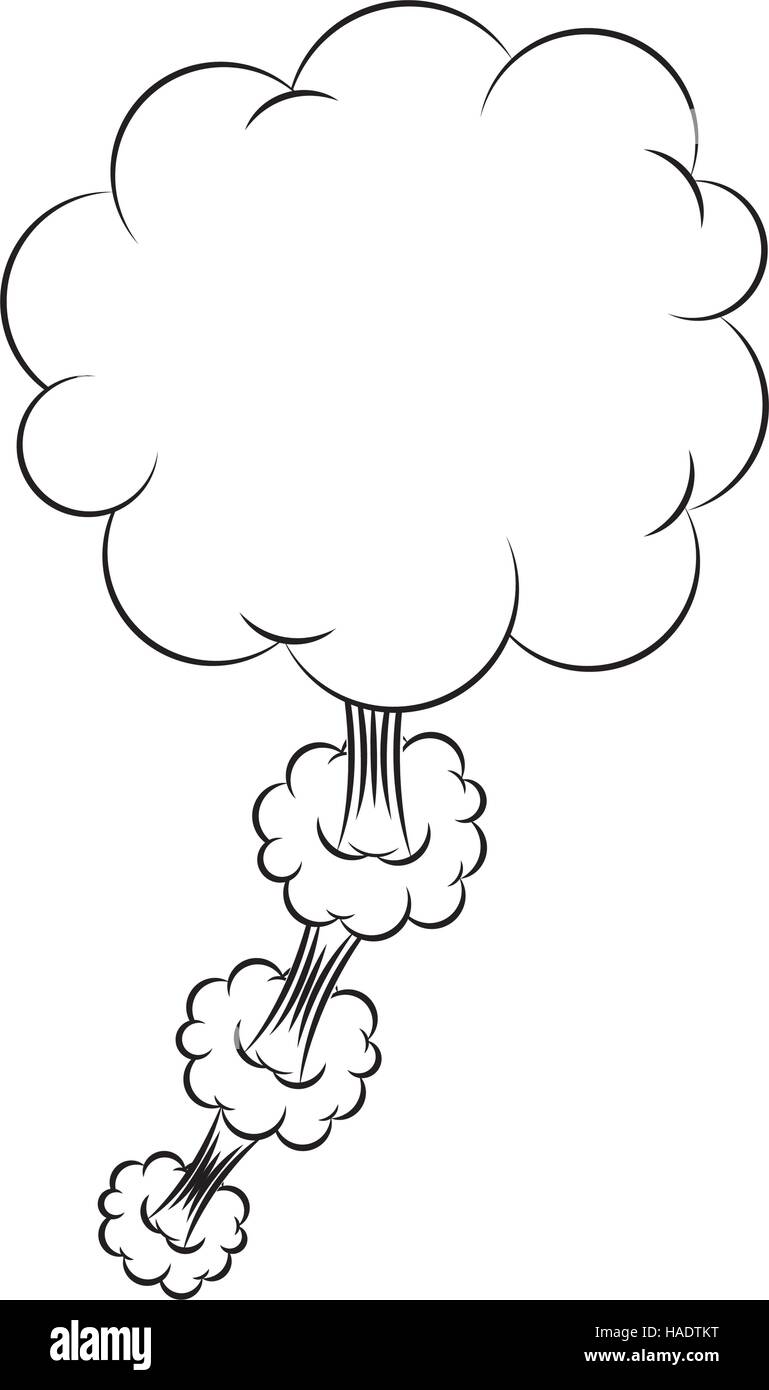 silhouette cloud callout with cumulus cloud vector illustration Stock ...