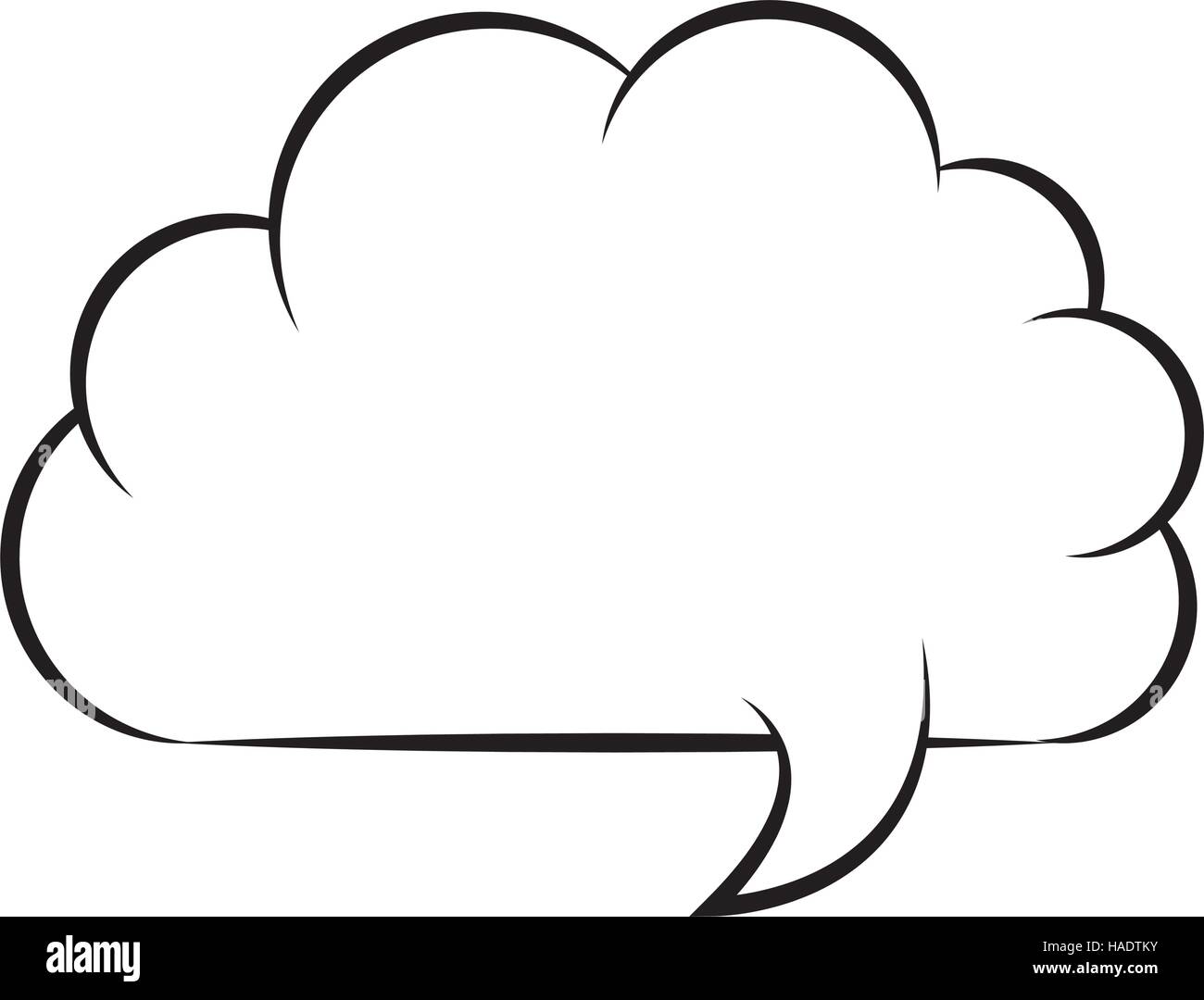 silhouette cloud callout with cumulus vector illustration Stock Vector ...